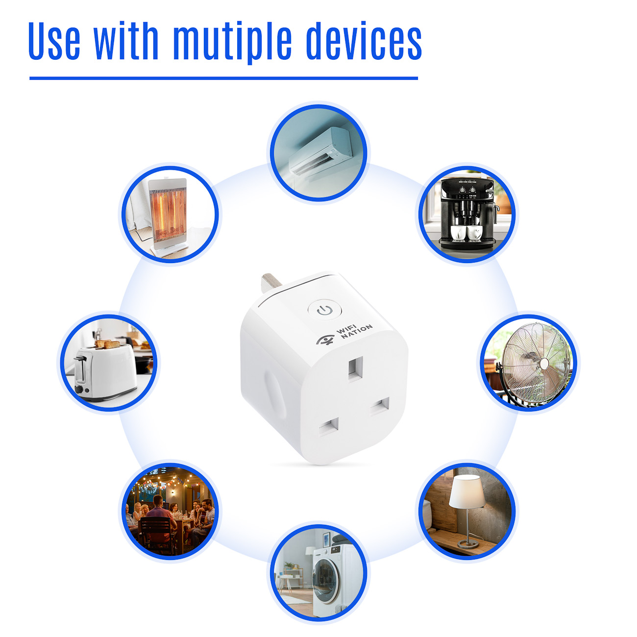 WiFi Nation Smart Power Plug with 13A fuse. - WiFi Nation