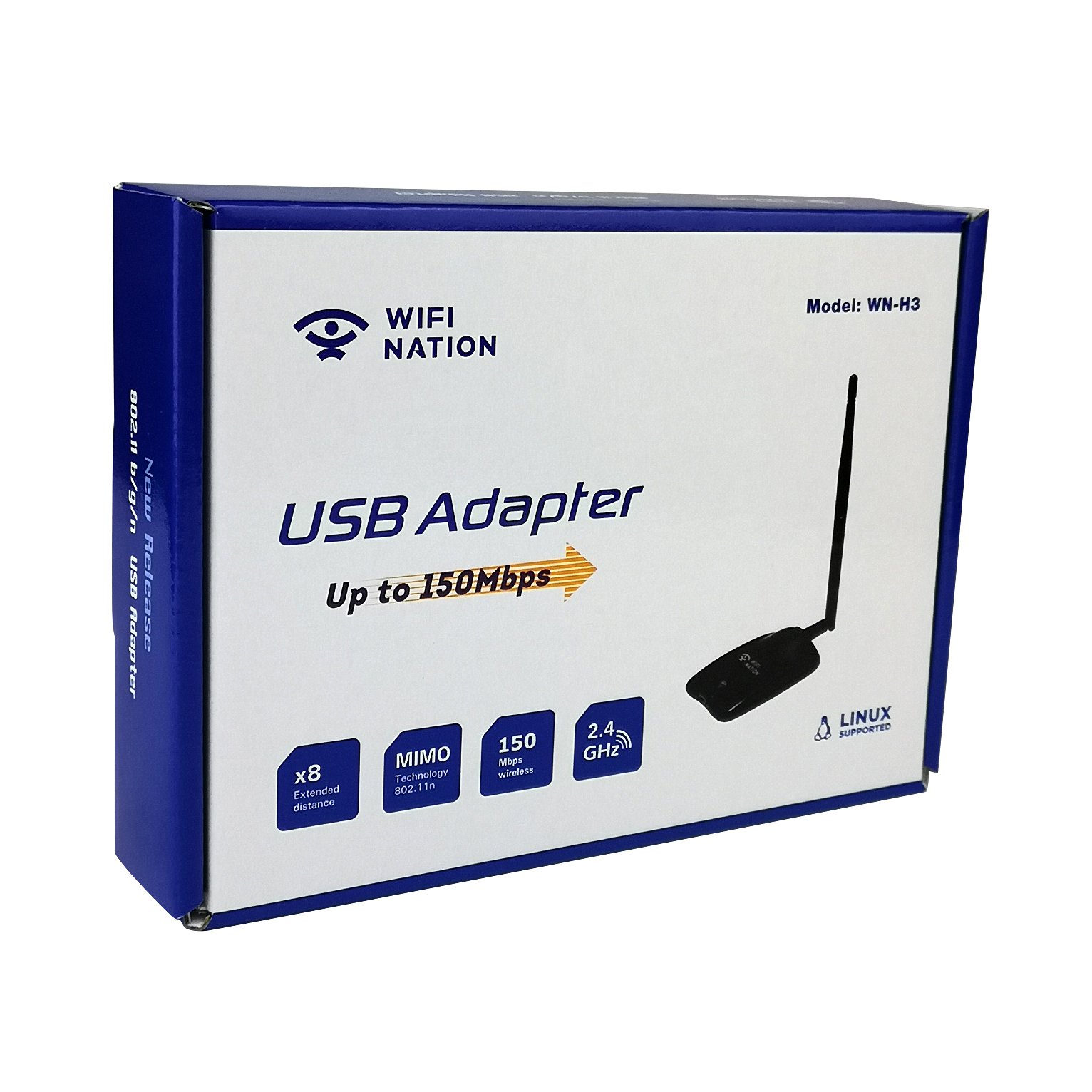 USB WiFi Antenna 802.11n, speed: 150Mbps, Freq. 2.4GHz and 5dBi Antenna ...